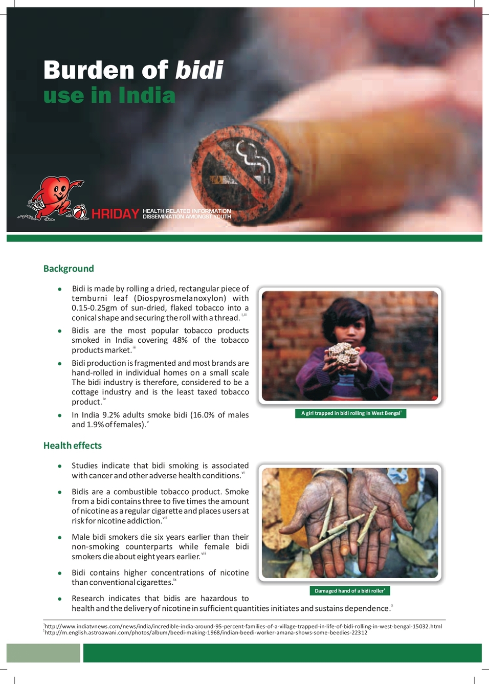 Manuals and Factsheets - Hriday