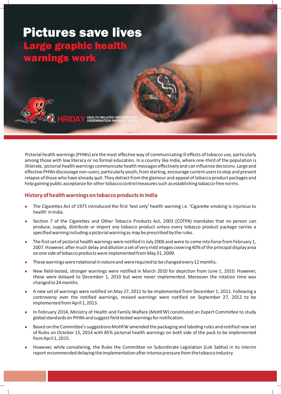 Manuals and Factsheets - Hriday